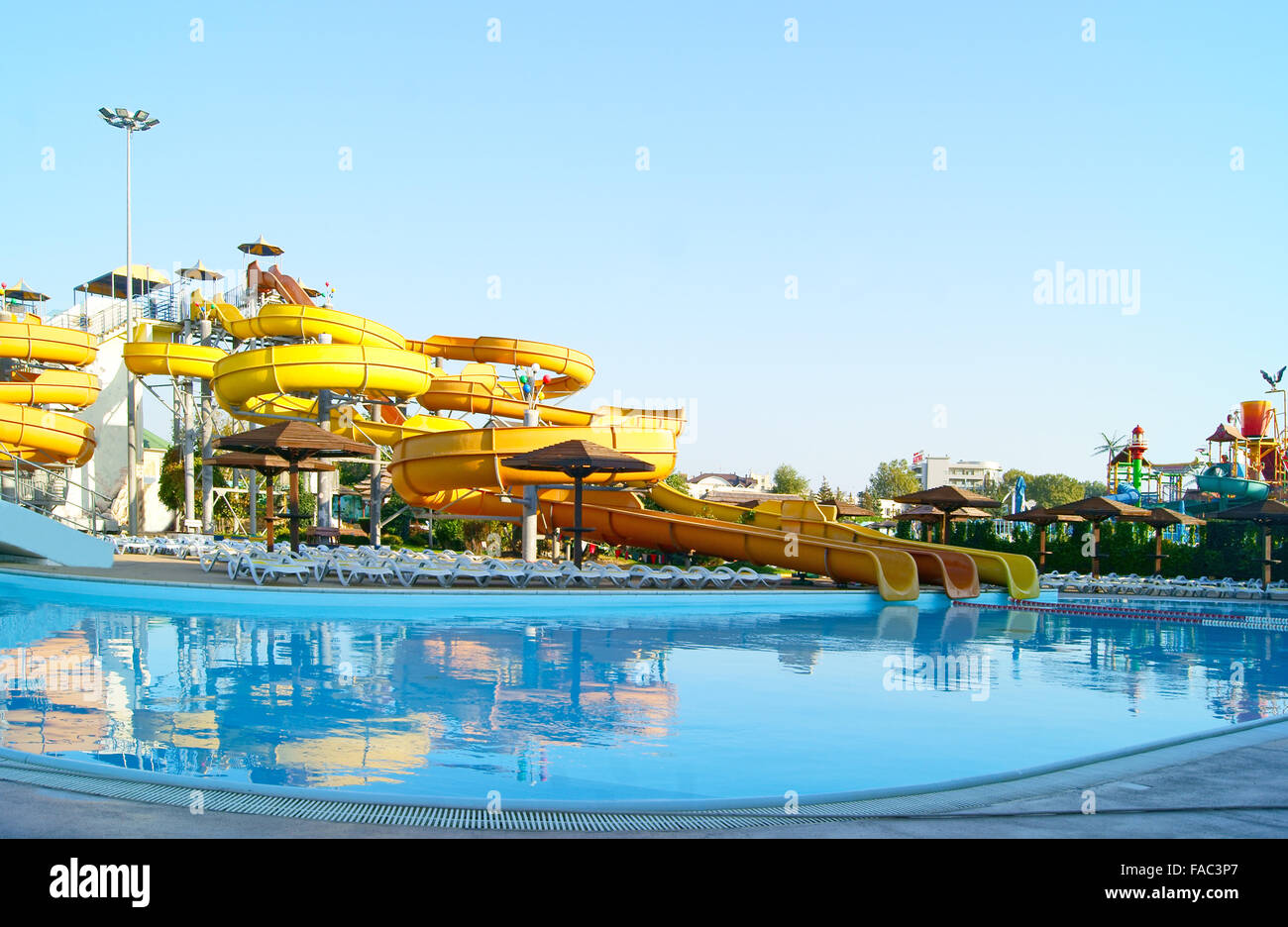 Empty water slide swimming hi-res stock photography and images - Alamy