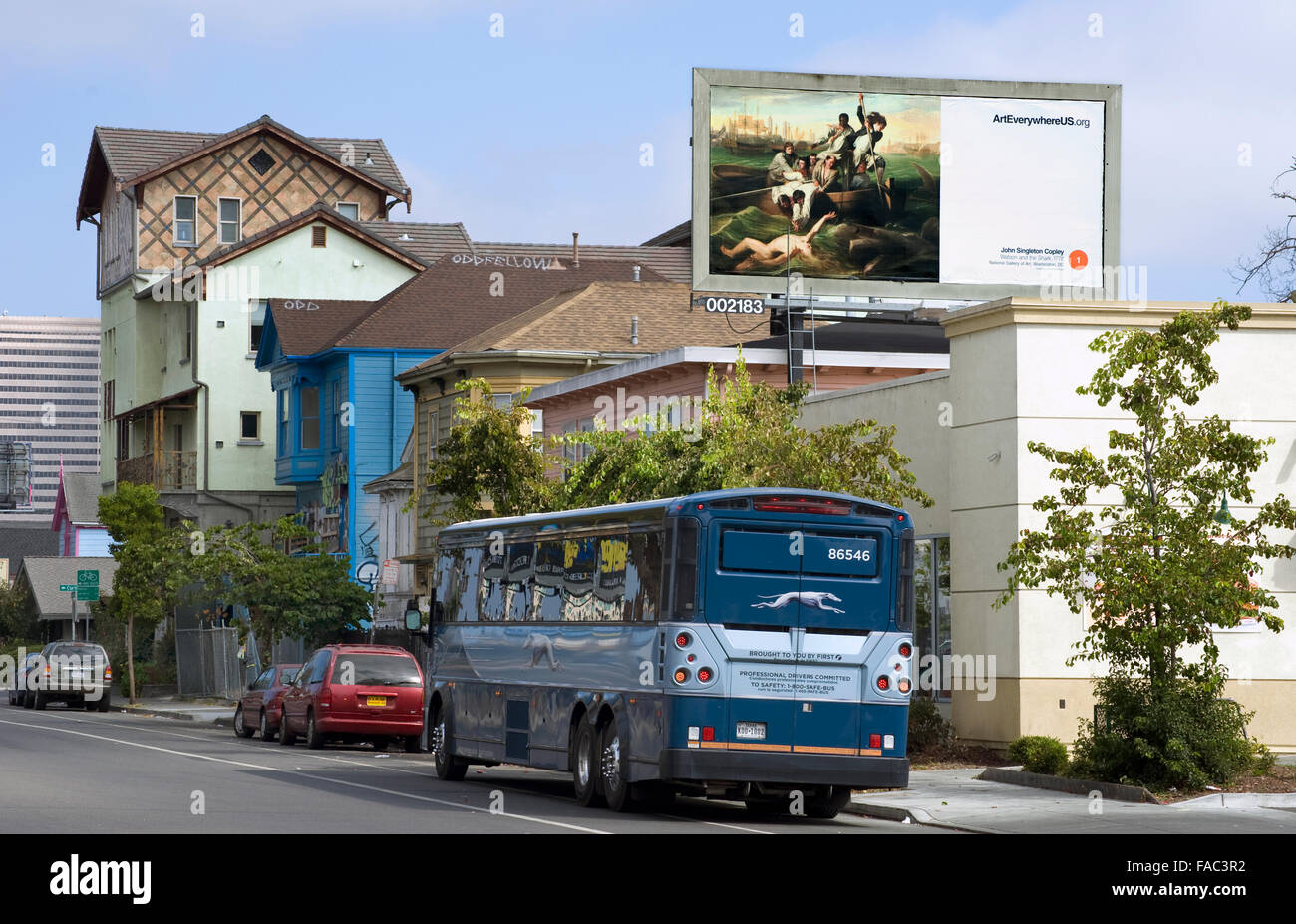 A John Singleton Copley painting is reproduced on an outdoor ...