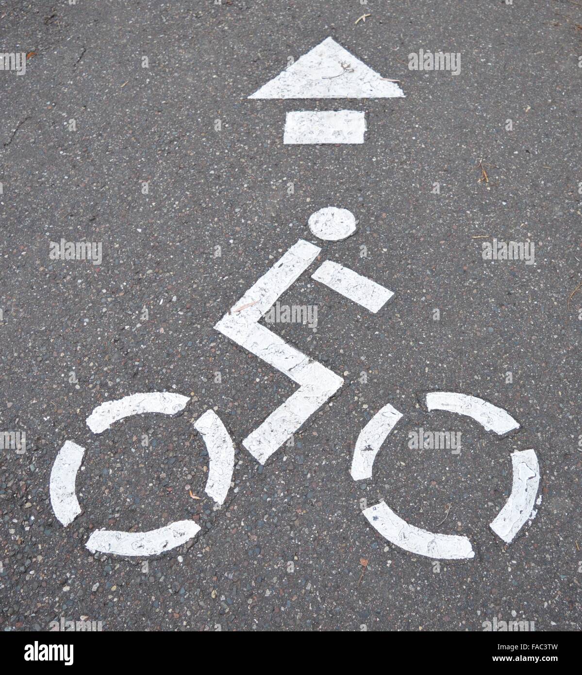 Biking Path Symbol Stock Photo - Alamy