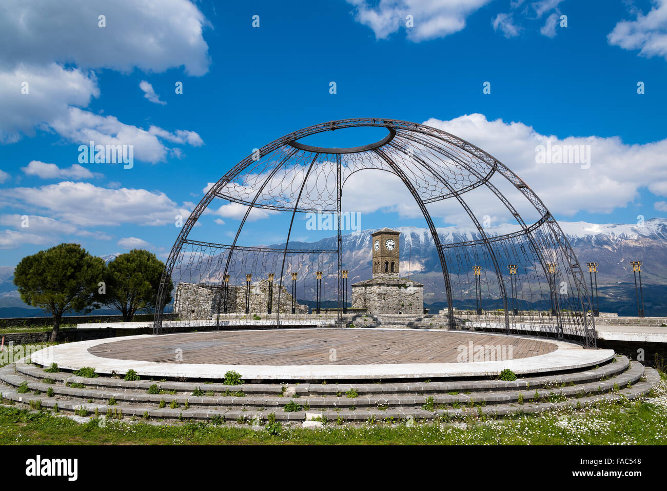 Old castle fortress city gjirokaster hi-res stock photography and ...