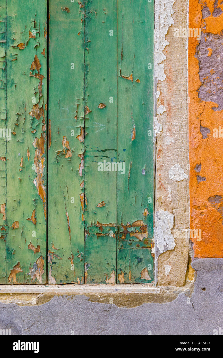 rustic window shutters, Venice Stock Photo - Alamy
