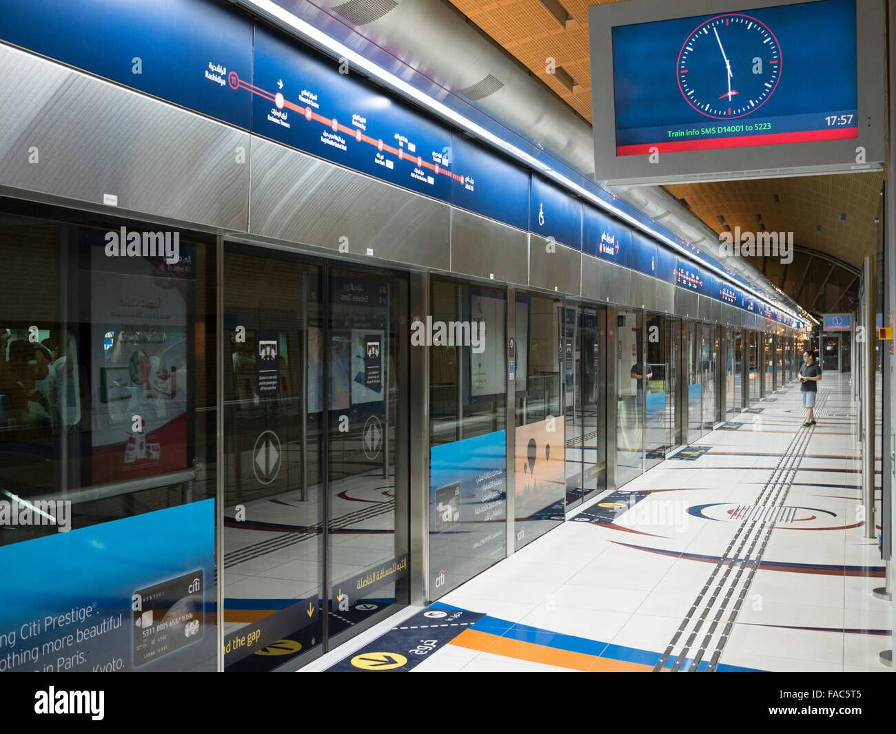 Dubai Commuter Train Metro Station, United Arab Emirates Stock Photo ...
