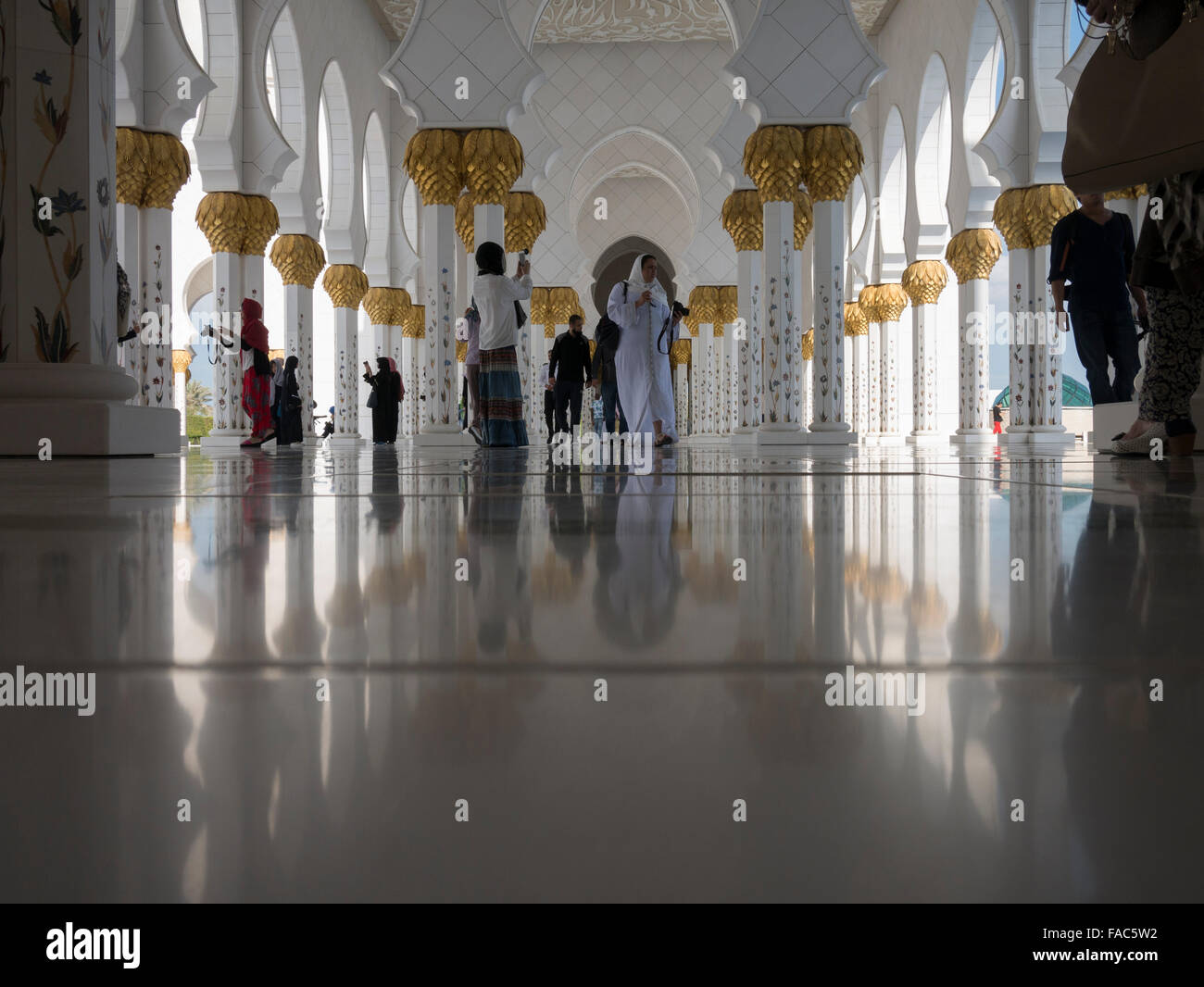 Sheikh Zayed Grand Mosque located in Abu Dhabi, the capital city of the ...