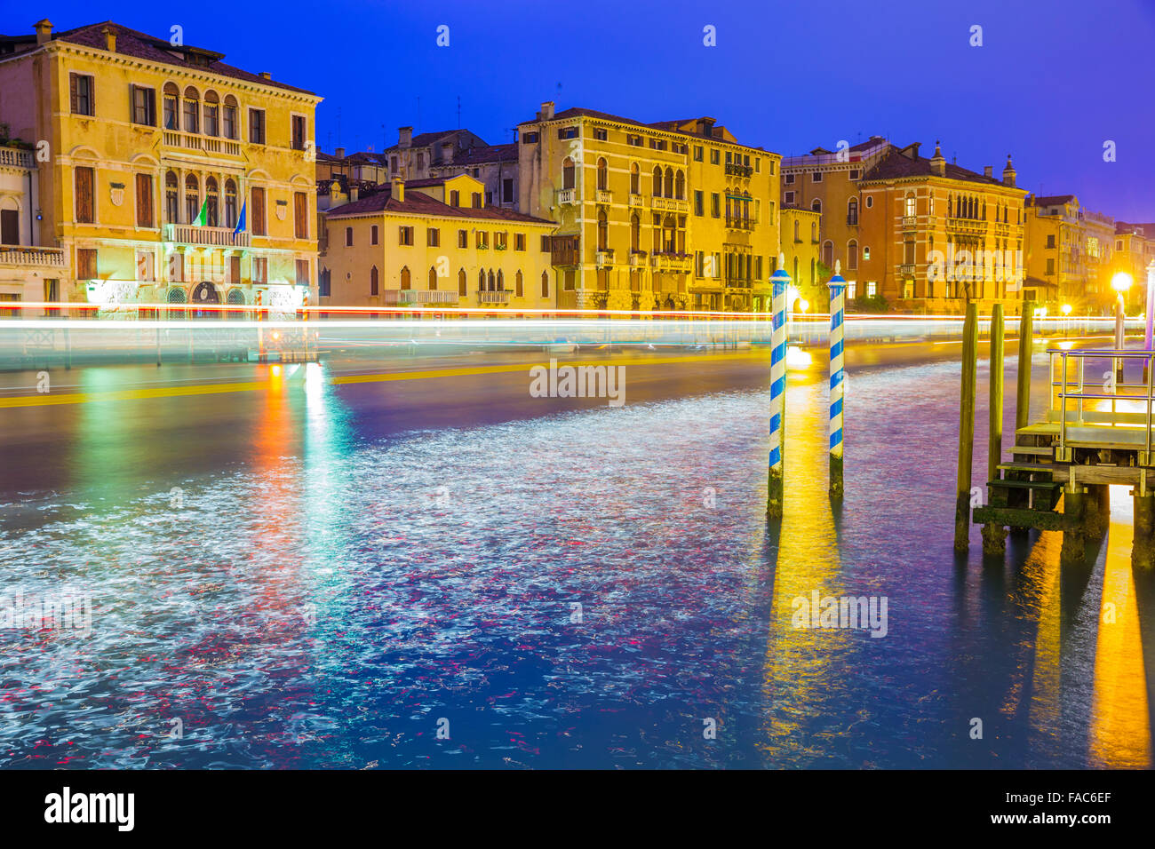 Grand Canal at night, Venice Stock Photo - Alamy