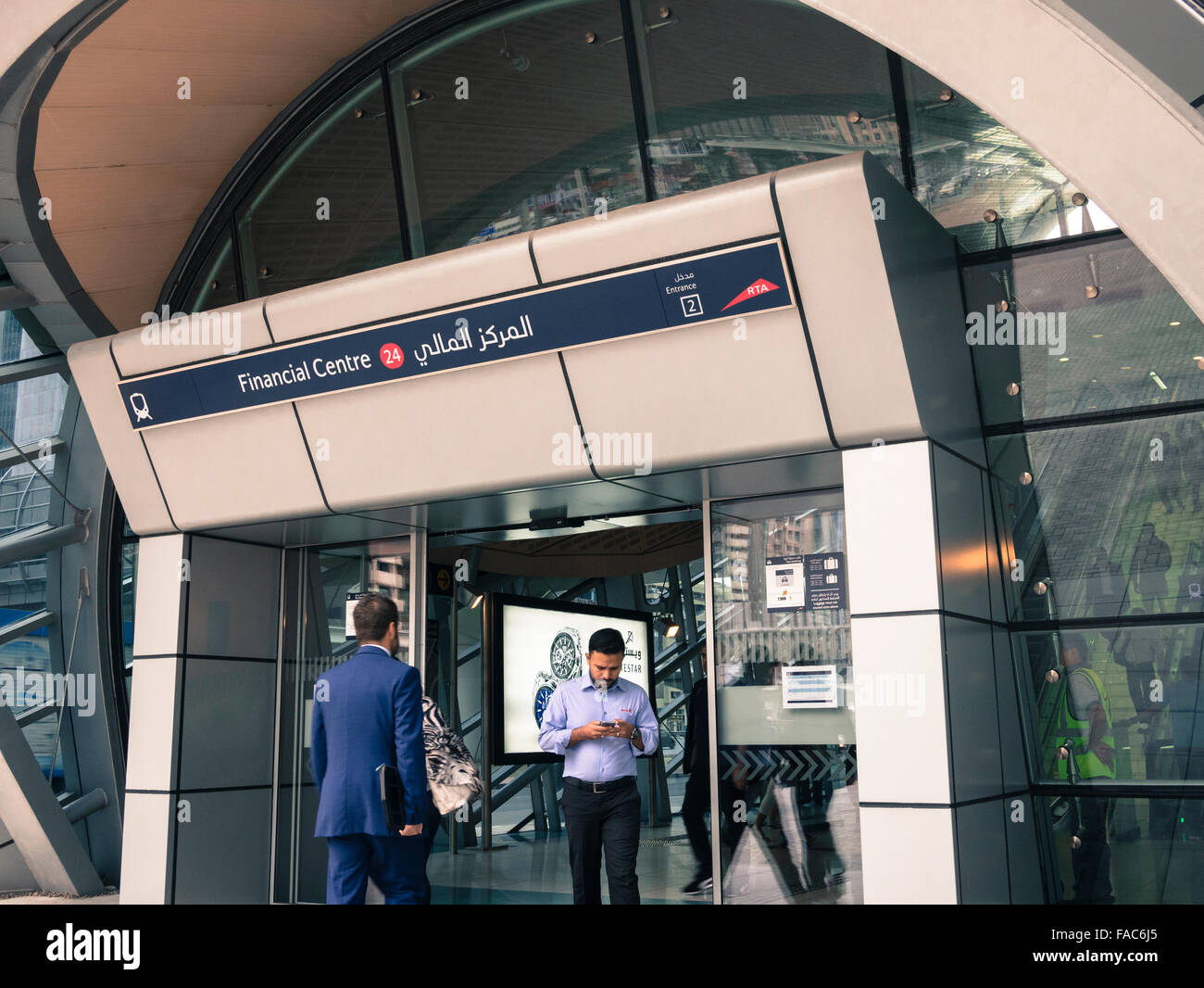 Dubai Commuter Train Metro Station, United Arab Emirates Stock Photo ...