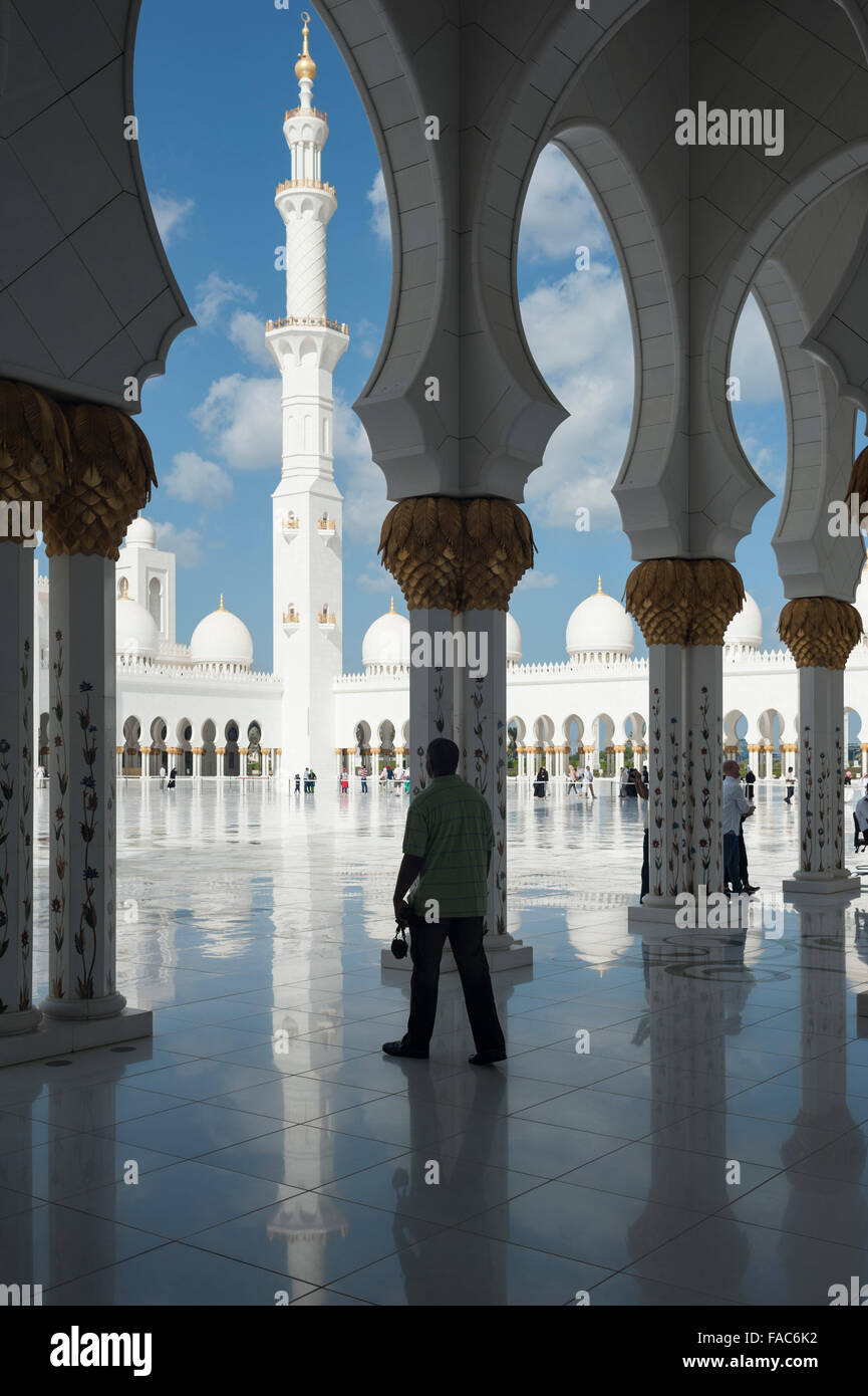 Sheikh Zayed Grand Mosque located in Abu Dhabi, the capital city of the ...