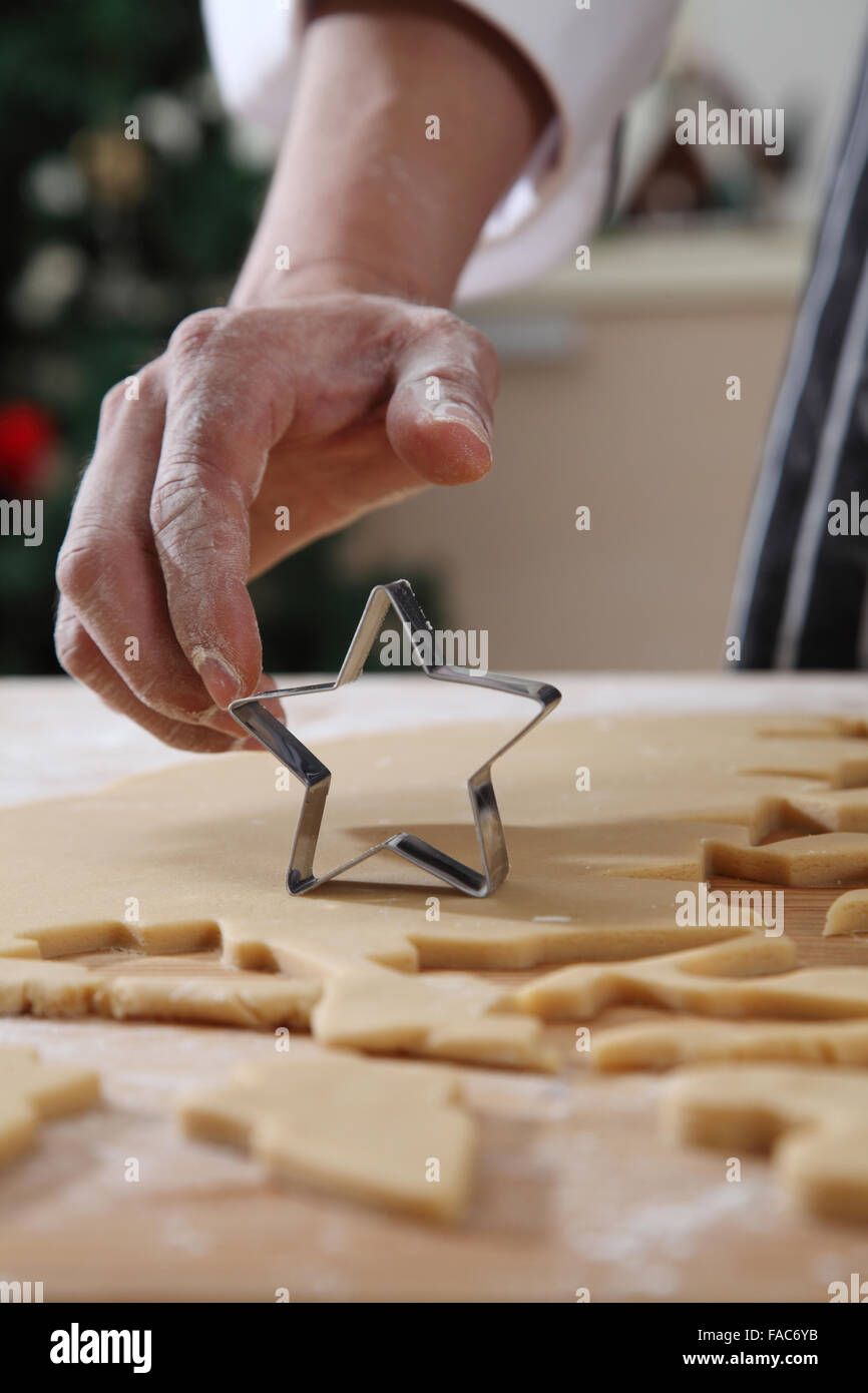 chef is taking a star shape cutter Stock Photo - Alamy