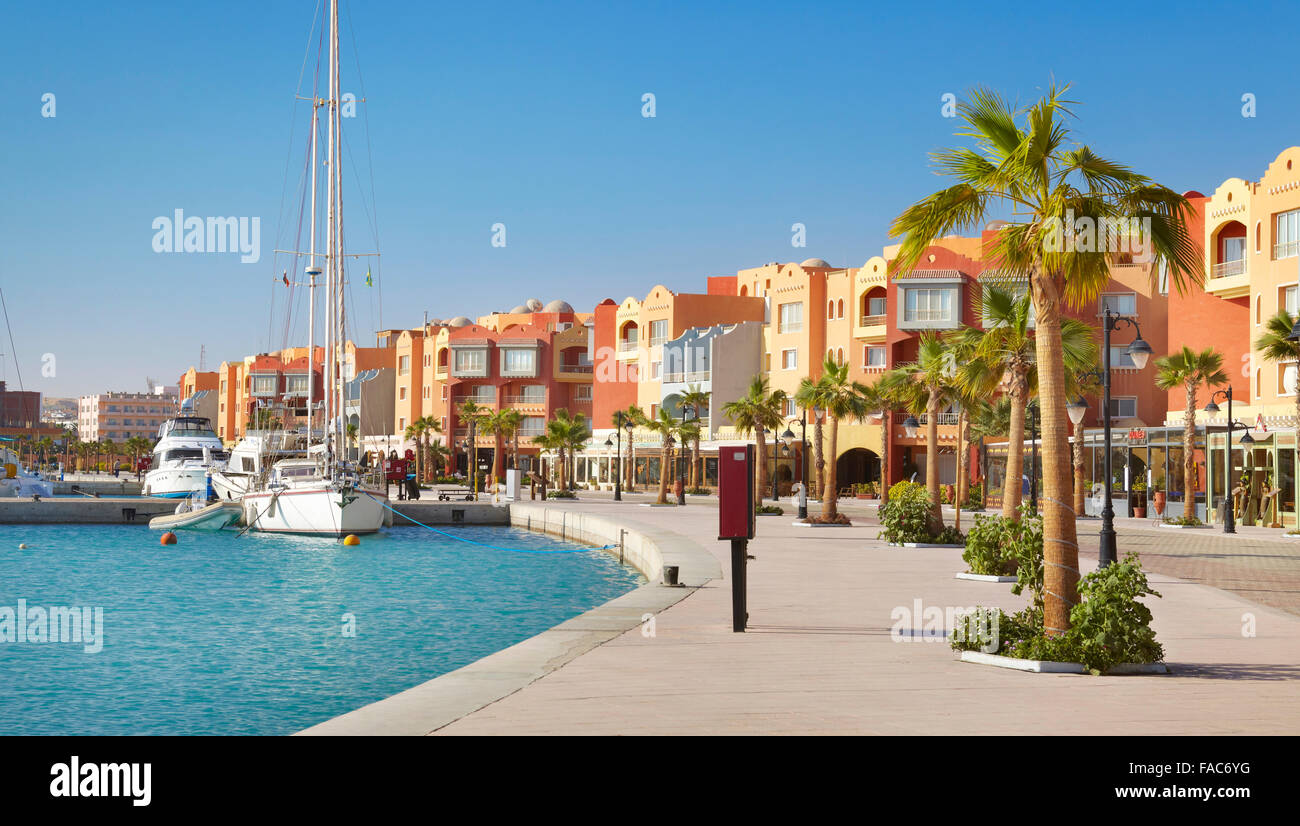 Egypt - Hurghada cityscape, Marina Stock Photo - Alamy