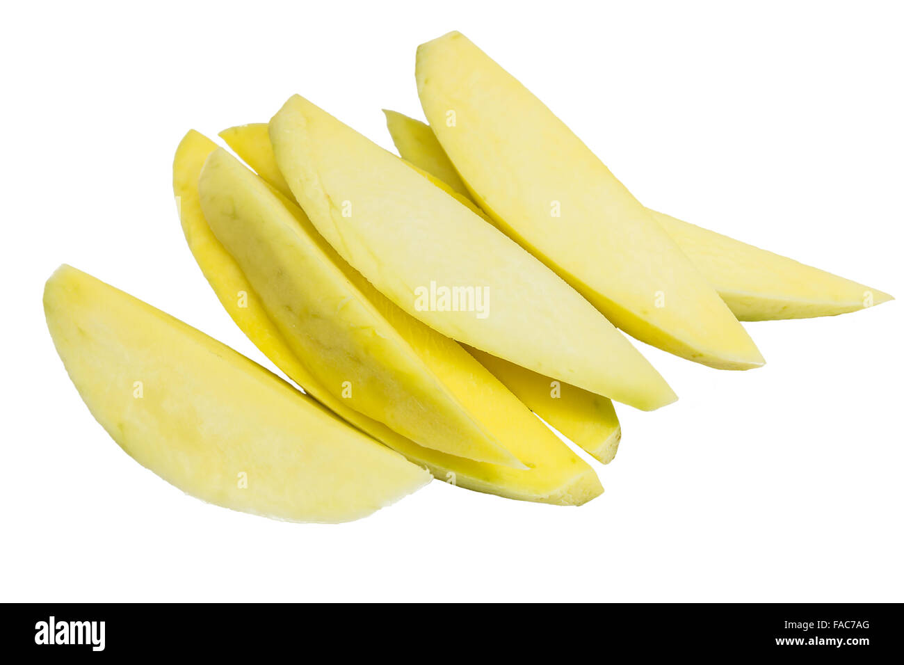 A piece of mango isolated on white background Stock Photo - Alamy