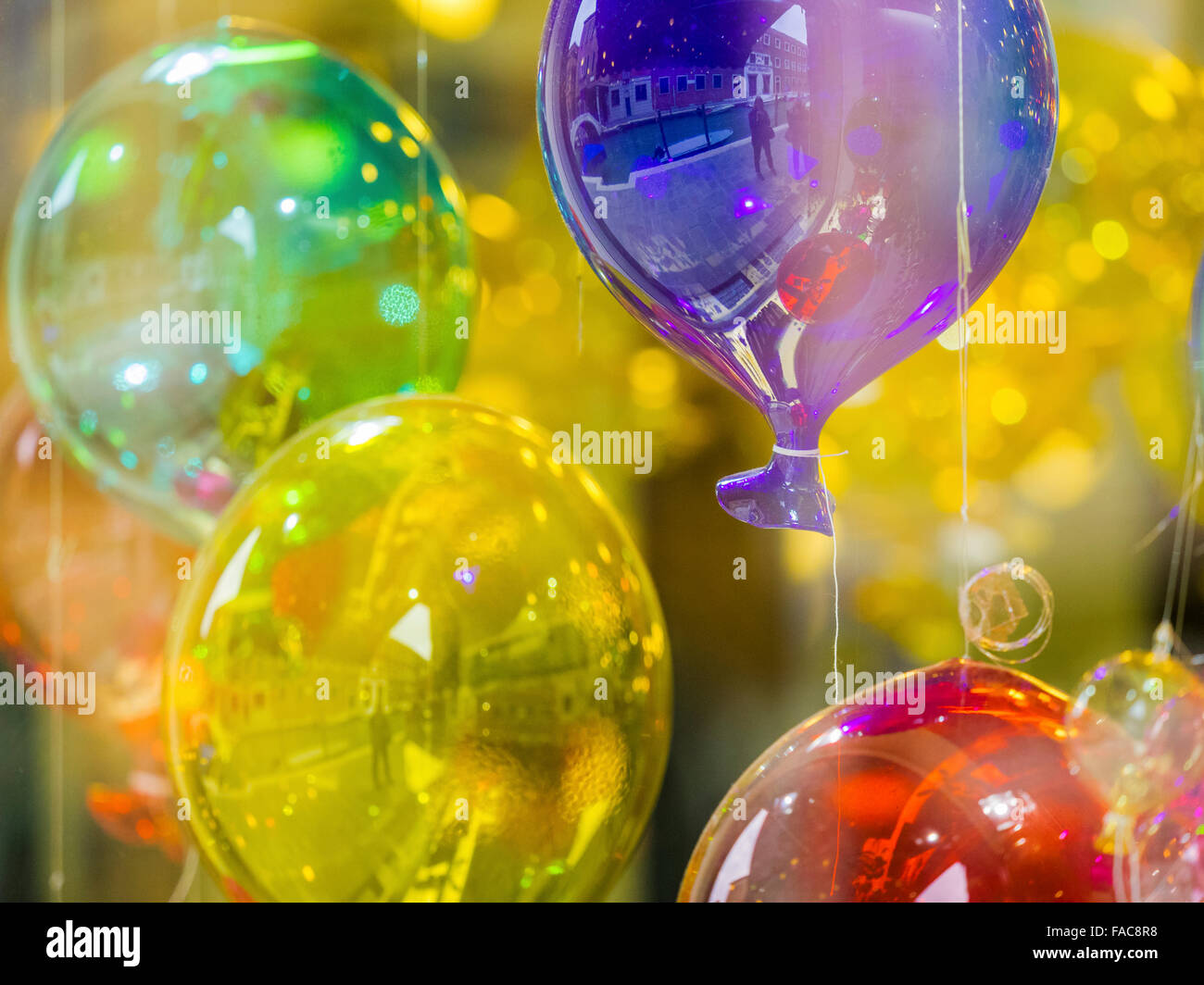 Glass balloons created on the island of Murano off Venice, Italy Stock ...
