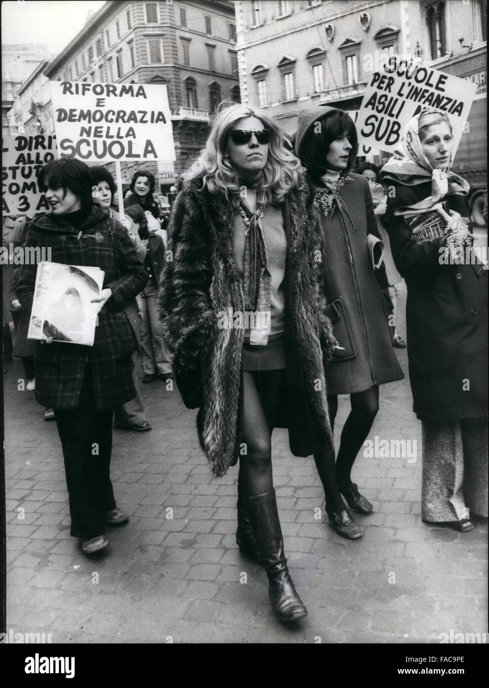 1968 - A group of women of the Italian Female Movement, demonstrating ...