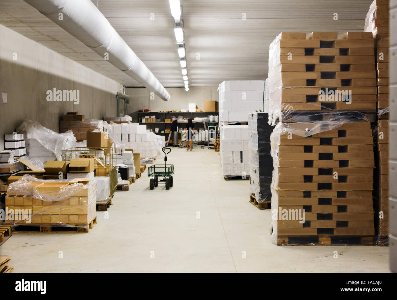Interior of warehouse of store or supermarket Stock Photo - Alamy