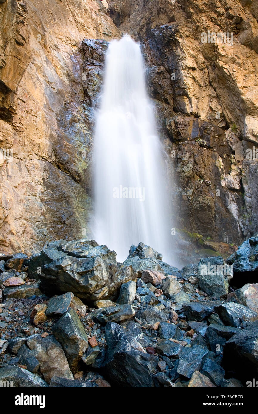 Only water and rocks, a waterfall in the mountain Stock Photo - Alamy