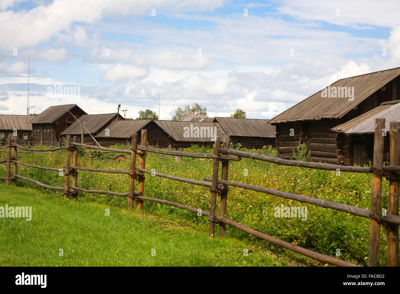 The old wooden houses, Siberian Shushenskoye Stock Photo - Alamy