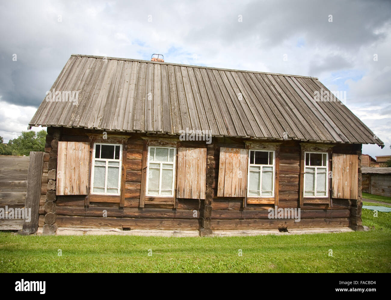 The old wooden houses, Siberian Shushenskoye Stock Photo - Alamy