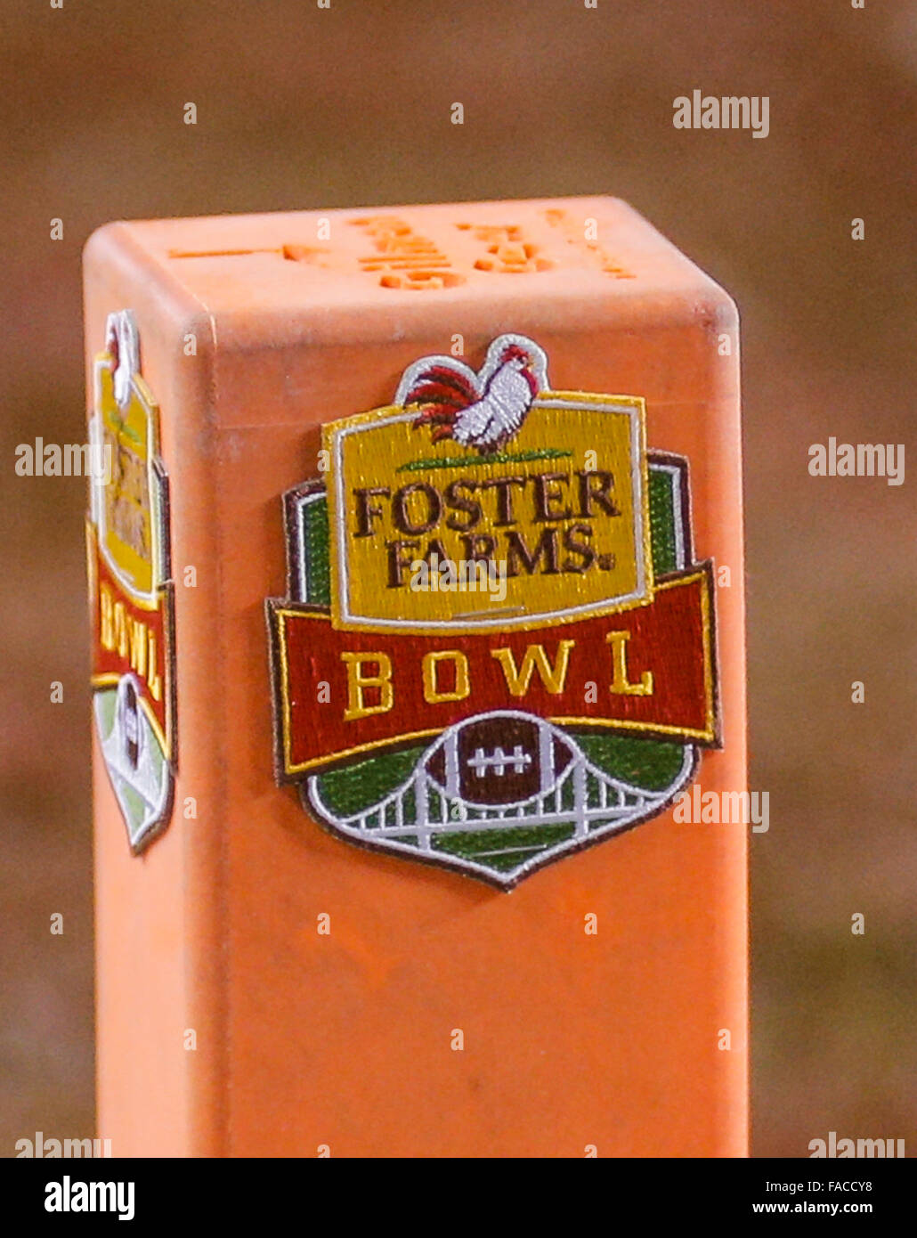 Santa Clara, USA, CA. 26th Dec, 2015. Foster Farms logo during NCAA ...