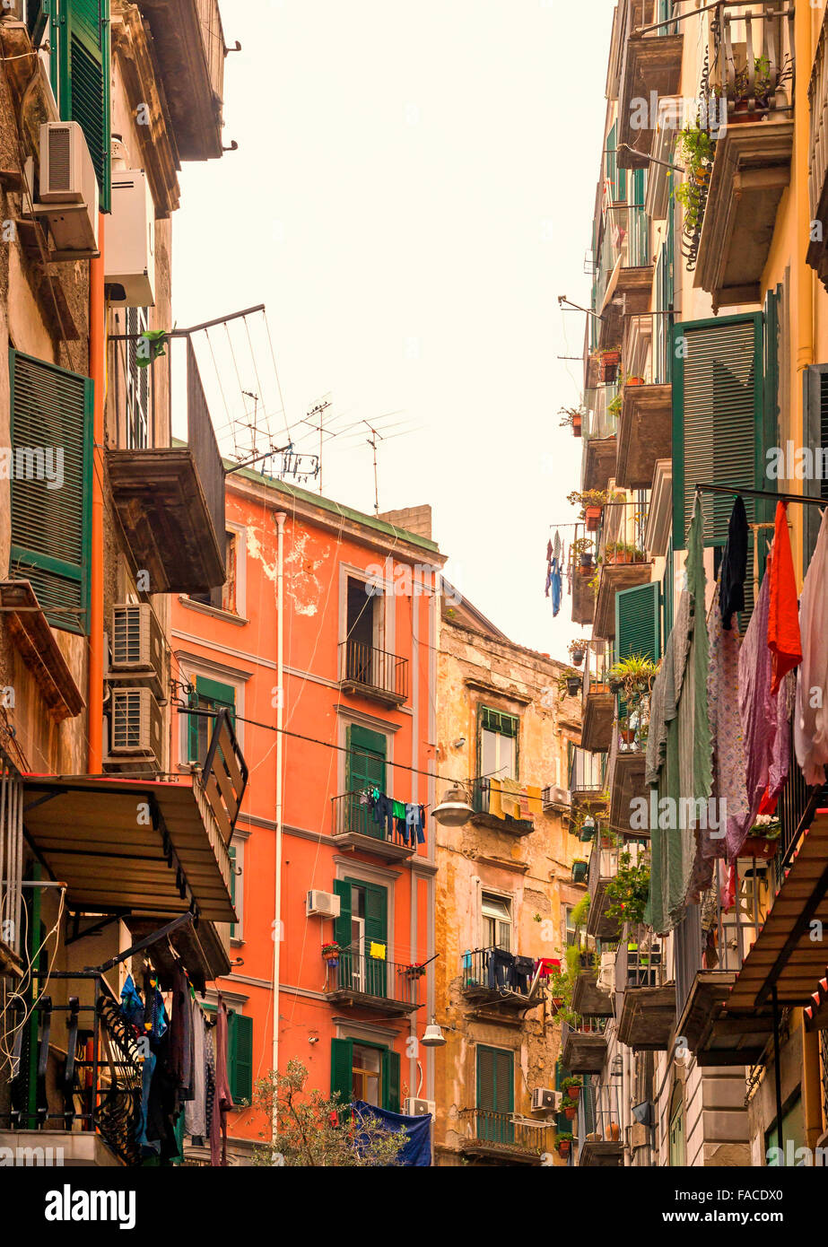 Buildings facade in Naples,Italy Stock Photo - Alamy