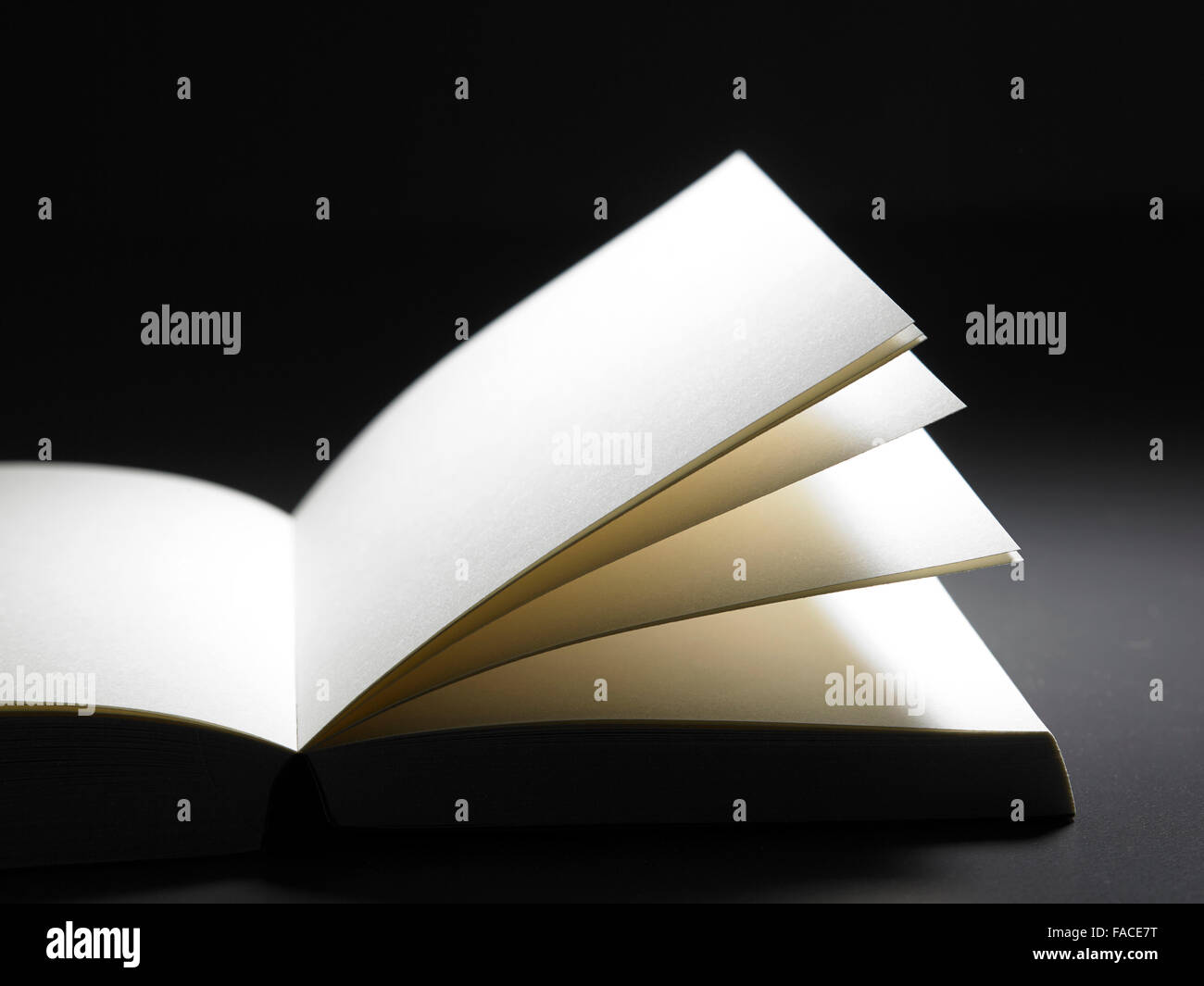 open book with gray background Stock Photo - Alamy