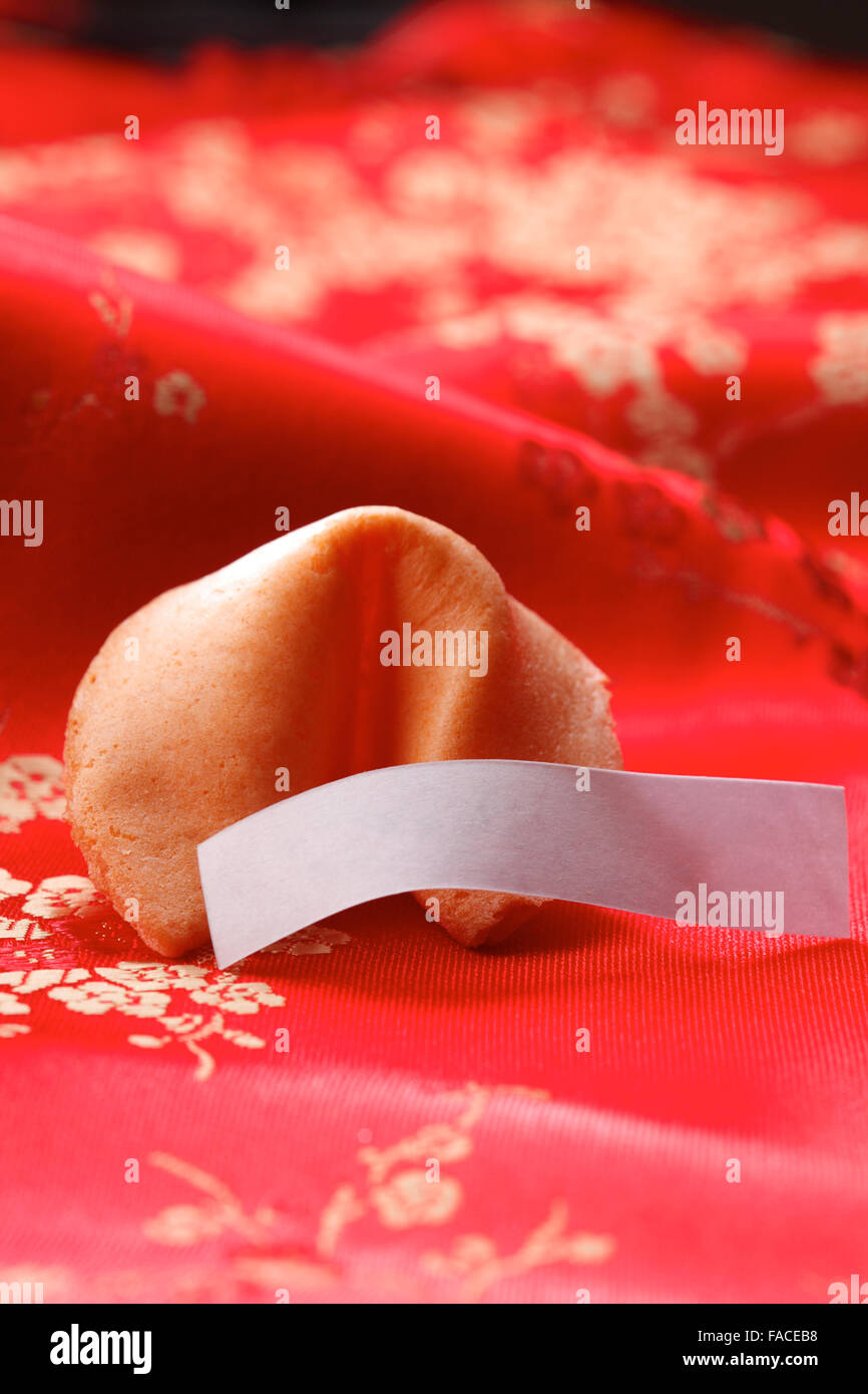 close up of the fortune cookies with blank label Stock Photo - Alamy