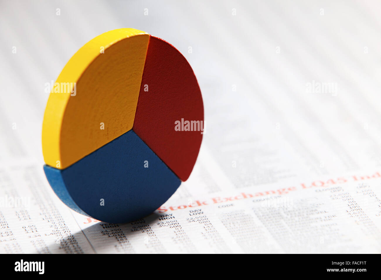 colorful chart on the news paper Stock Photo - Alamy