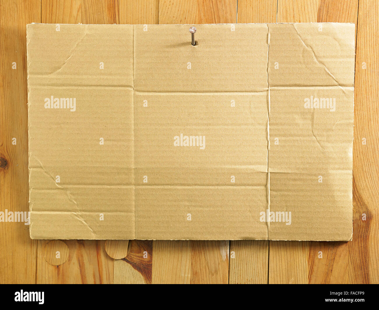 blank cardboard on the wall Stock Photo - Alamy