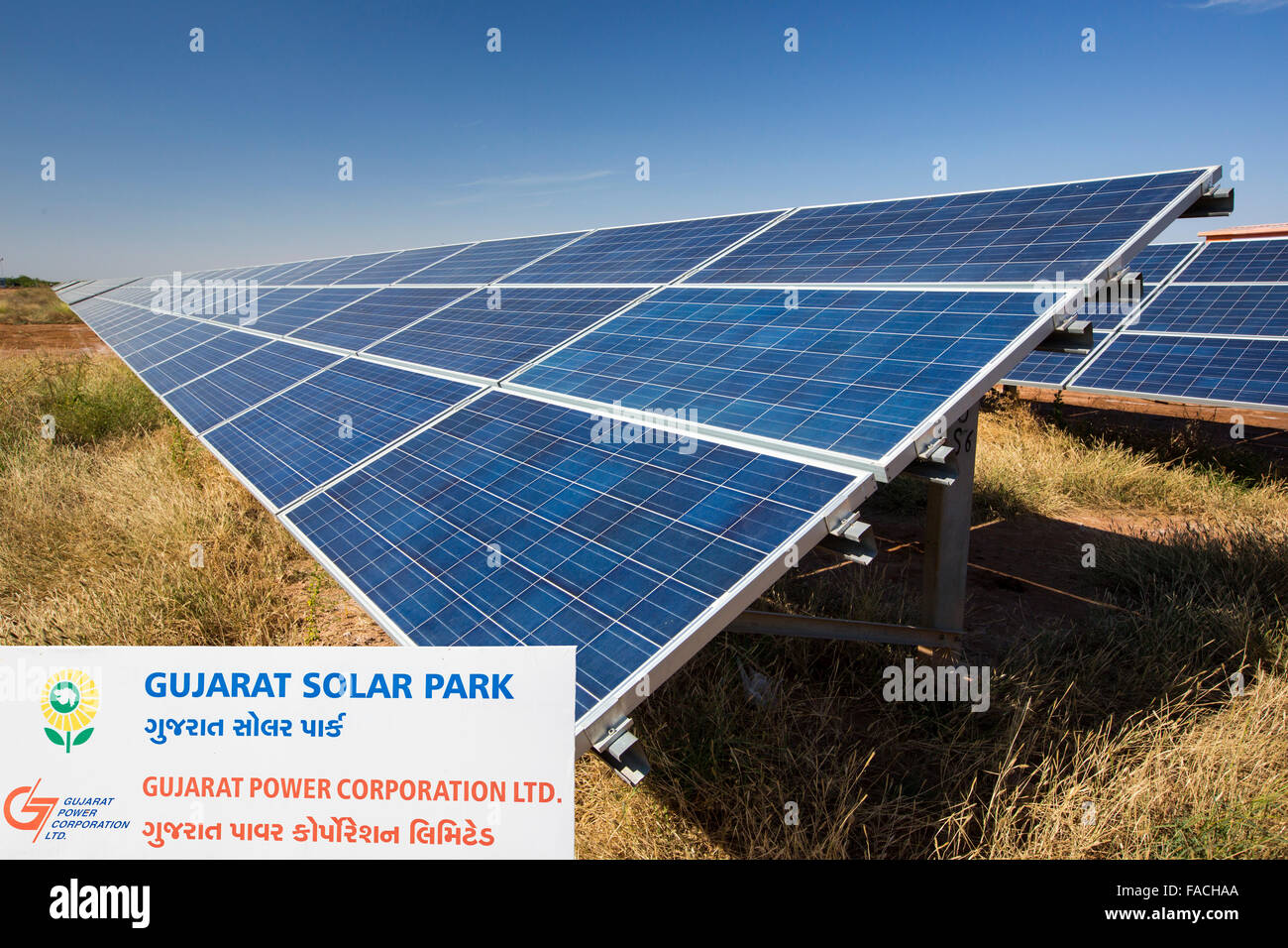 Asia's largest solar popwer station, the Gujarat Solar Park, in Gujarat ...