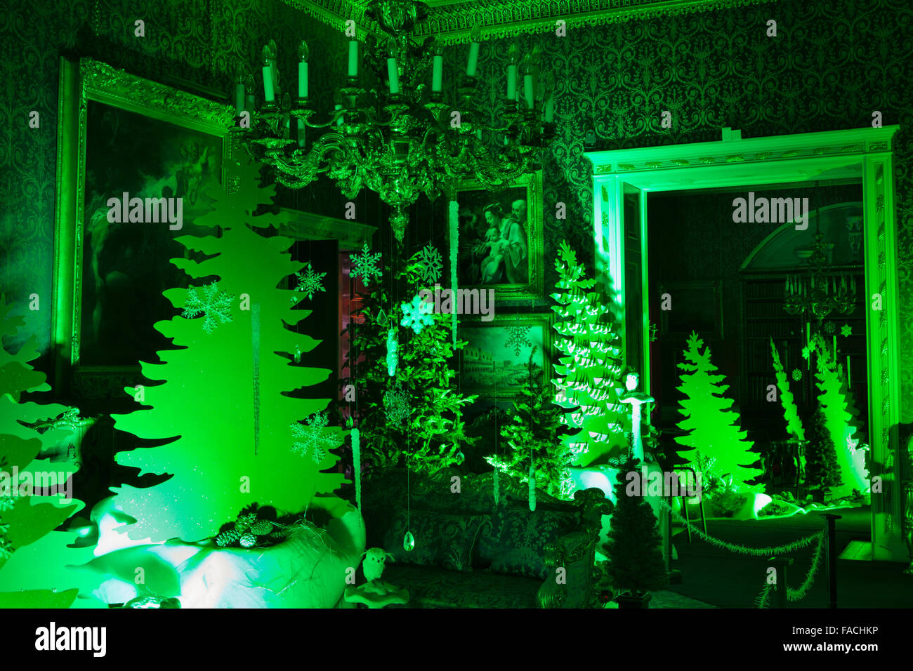 UK, England, Cheshire, Knutsford, Tatton Hall, Drawing Room Nutcracker ...