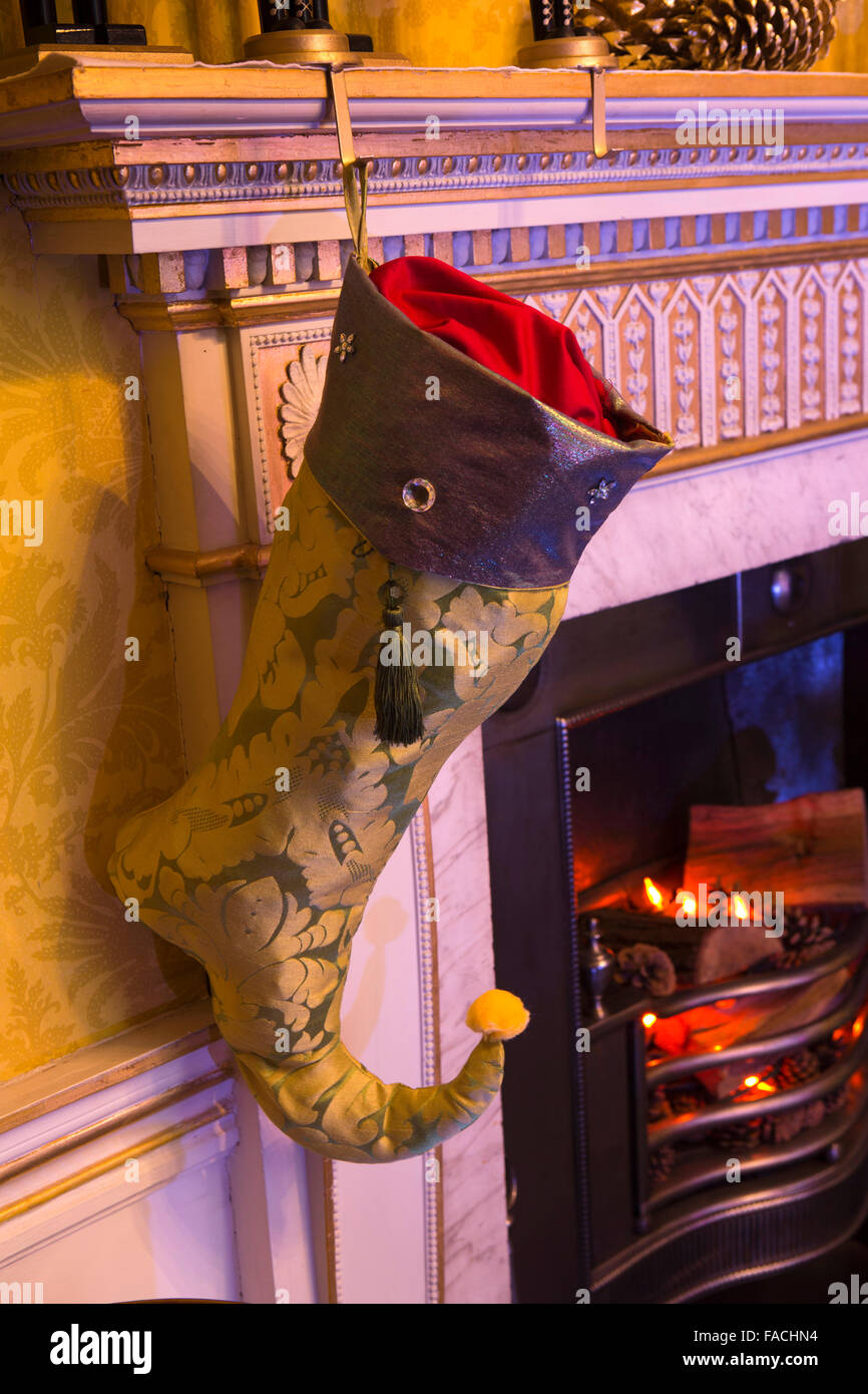 UK, England, Cheshire, Knutsford, Tatton Hall, Card Room Nutcracker ...