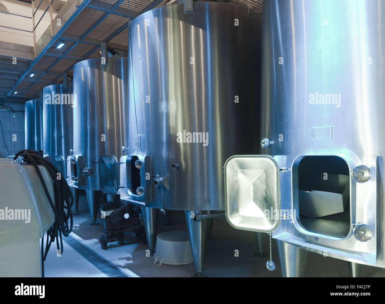 Large steel barrels wine fermentation hi-res stock photography and ...