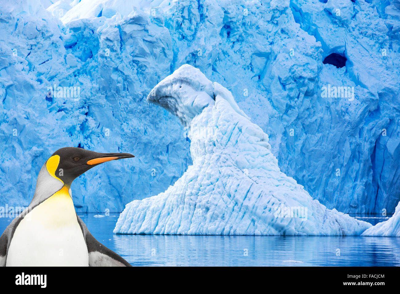 A fantastic bird shaped iceberg amongst stunning coastal scenery ...