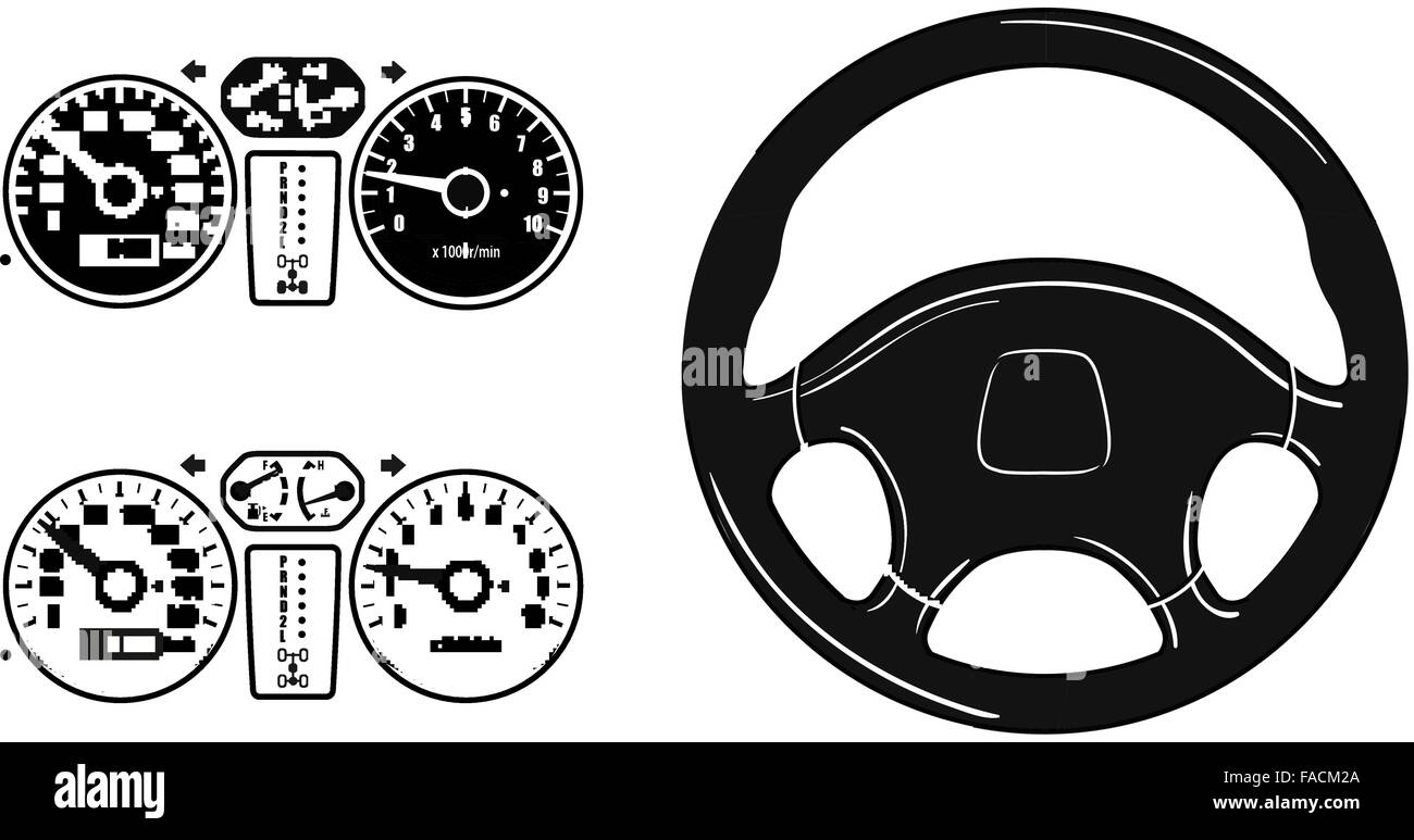 Car operating panel Stock Vector Images - Alamy