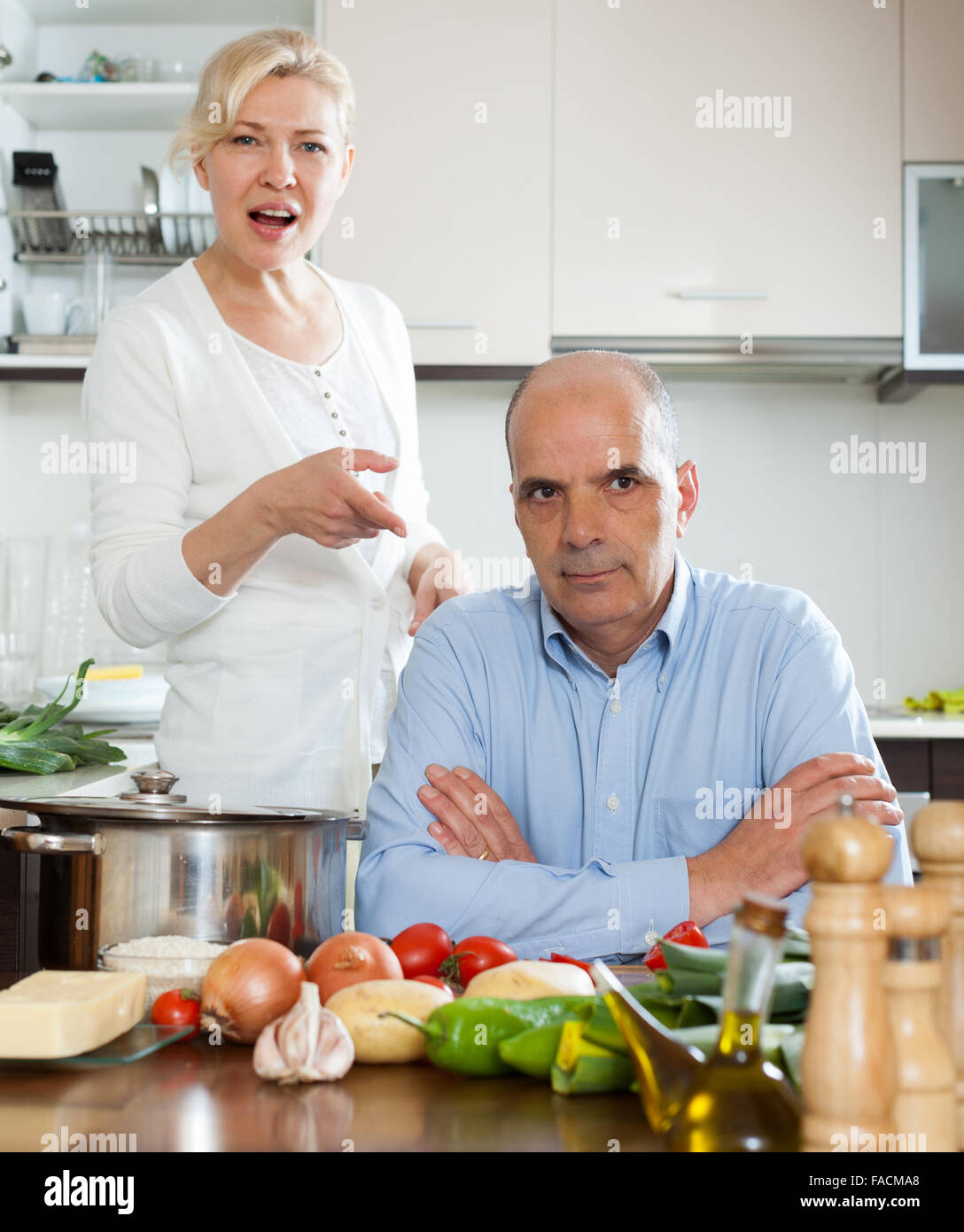 Woman in despair cooking hi-res stock photography and images - Alamy