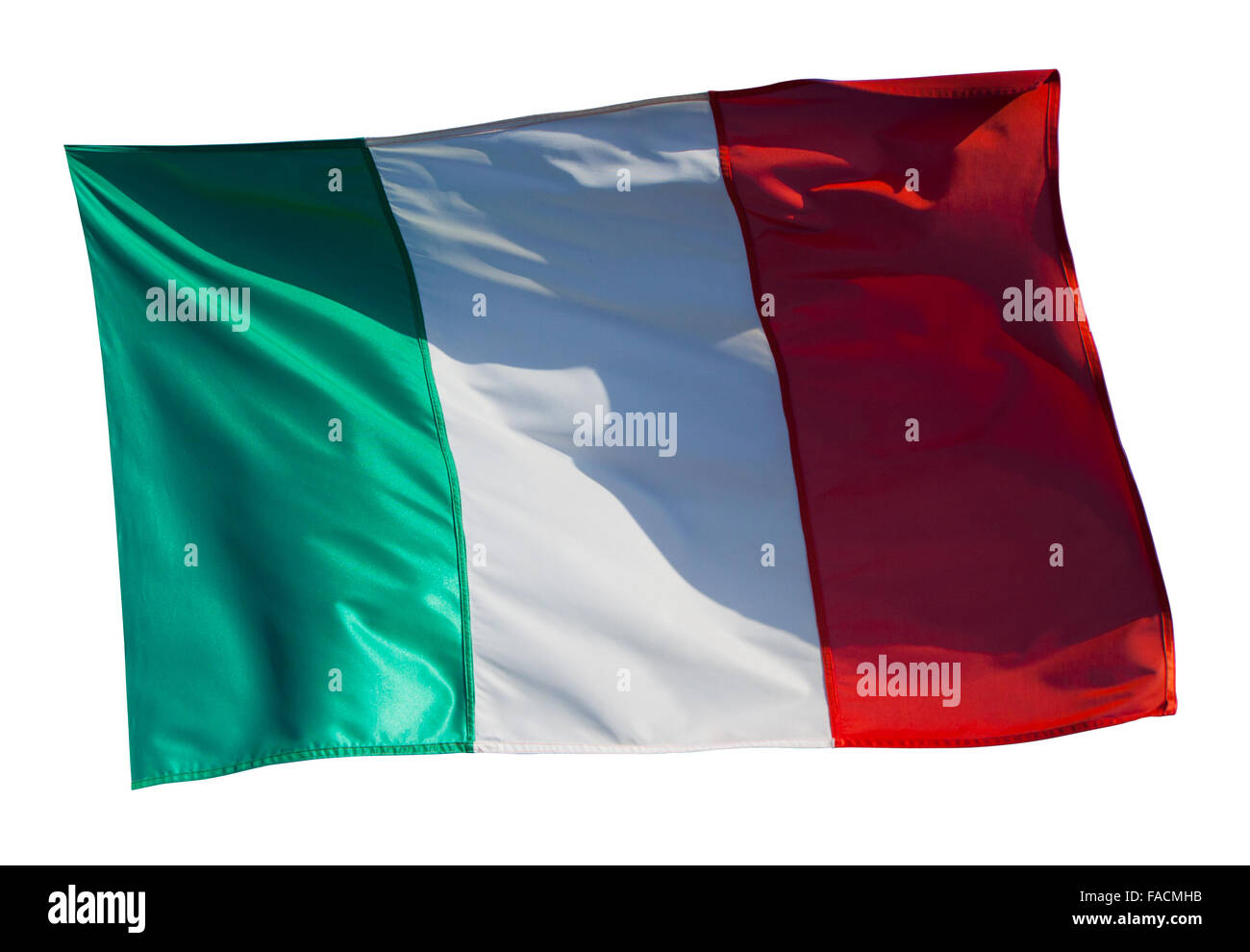 Flag of Italy. Isolated over white background Stock Photo - Alamy