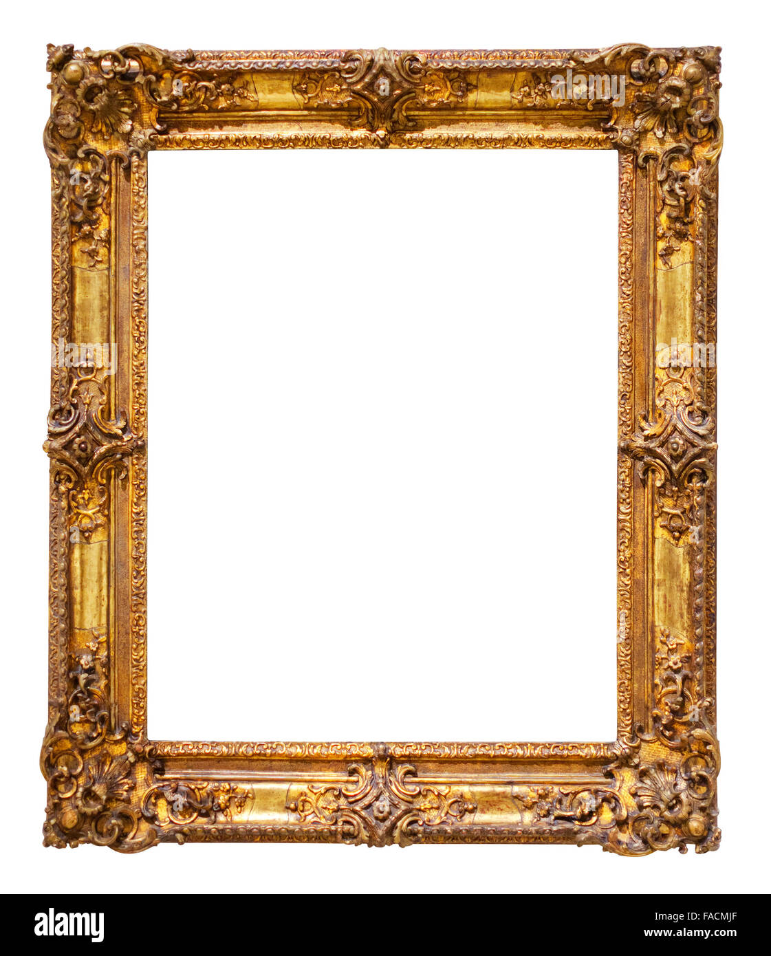 Luxury gold picture frame. Isolated on white Stock Photo - Alamy