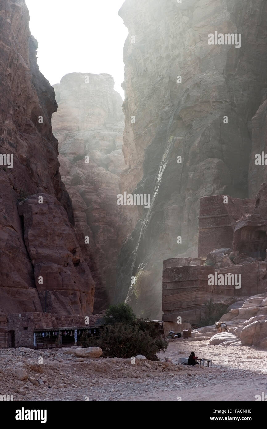 The Ancient Nabataean city of Petra, Jordan, Middle East Stock Photo ...