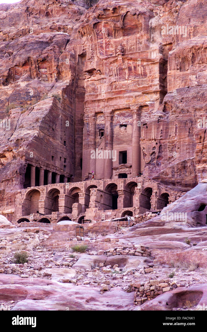 The Ancient Nabataean city of Petra, Jordan, Middle East Stock Photo ...