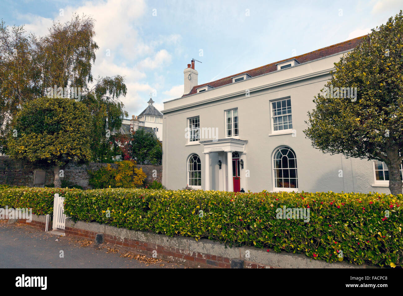 The imposing Georgian architecture of a house in The Strand at Topsham ...