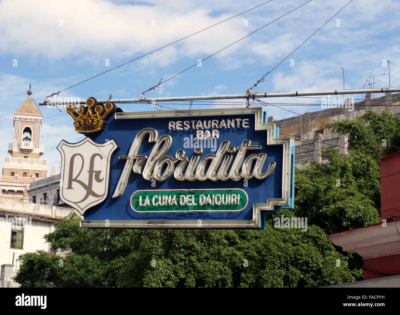 El Floridita bar sign, Havana, Cuba Stock Photo - Alamy