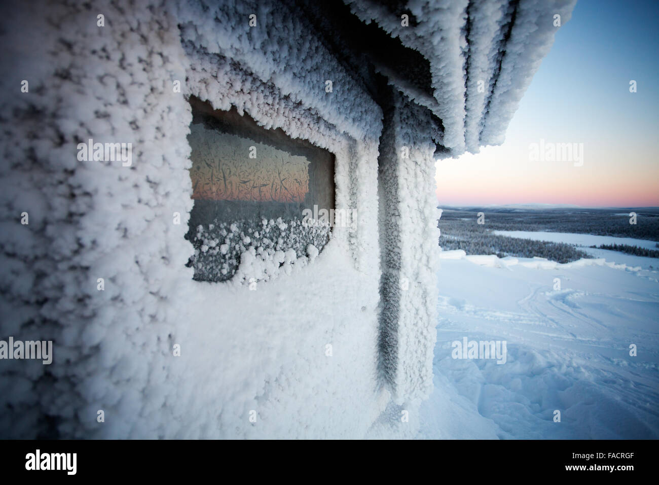 Cold winter in Lapland Finland Stock Photo - Alamy