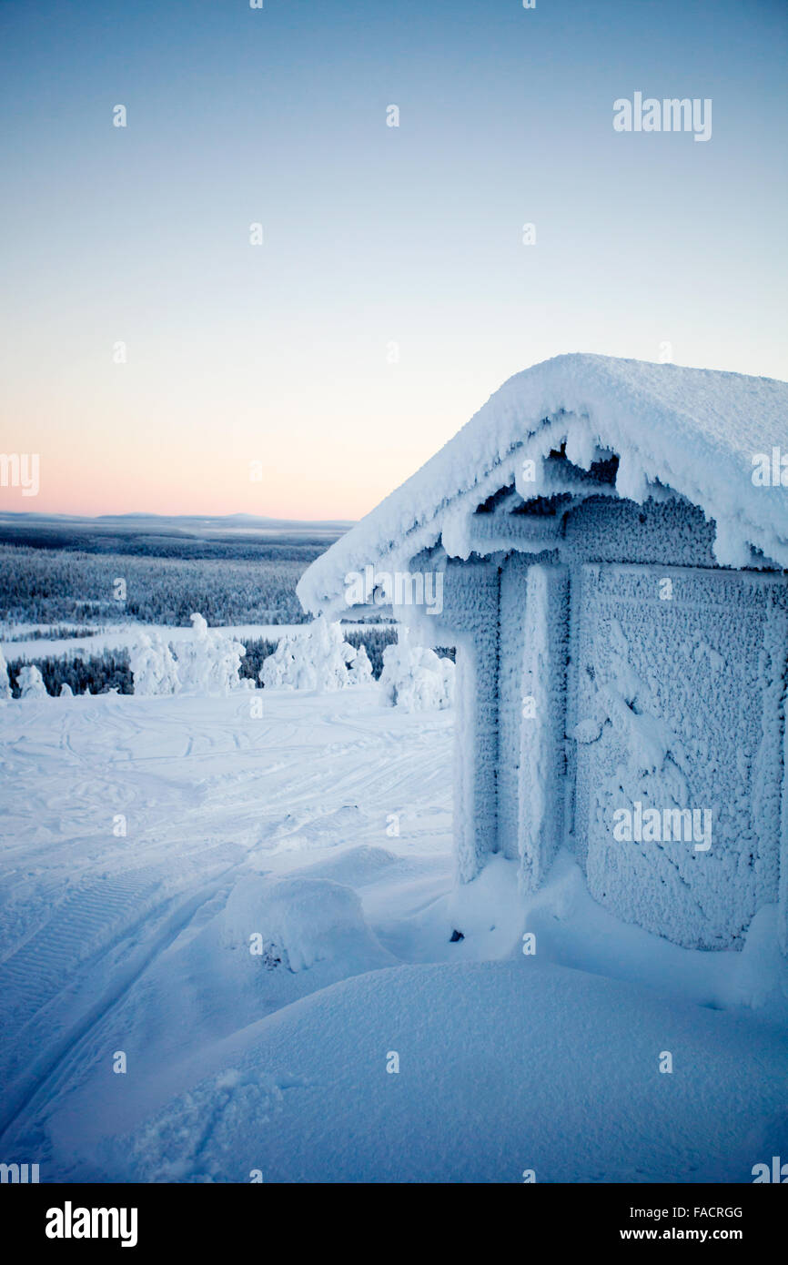 Cold winter in Lapland Finland Stock Photo - Alamy