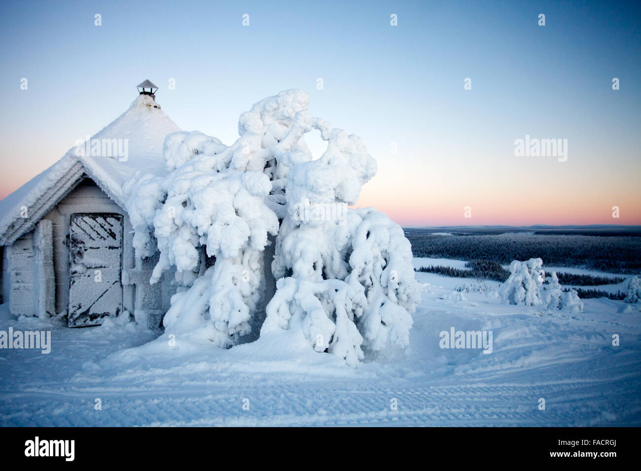 Cold winter in Lapland Finland Stock Photo - Alamy