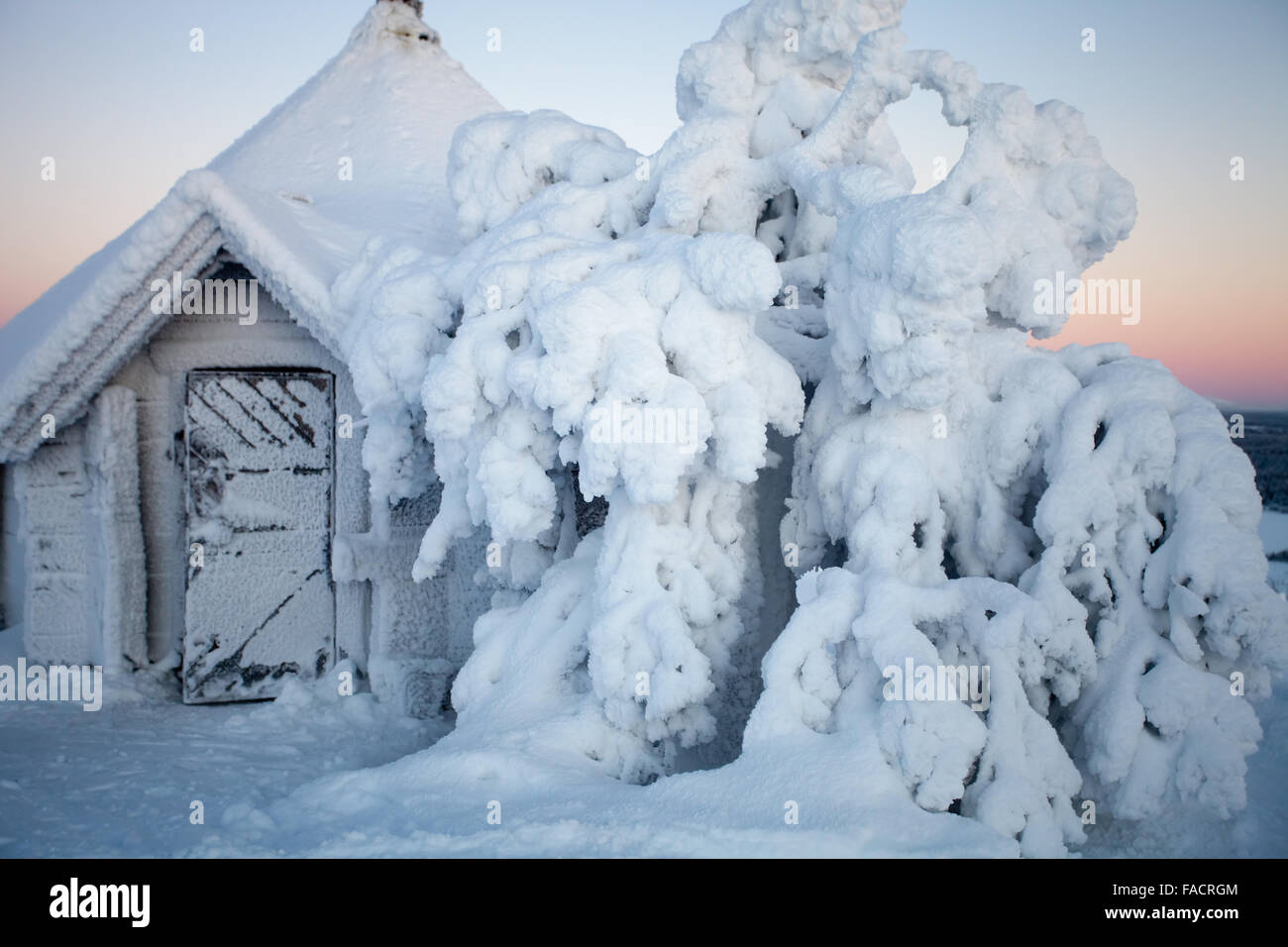 Cold winter in Lapland Finland Stock Photo - Alamy