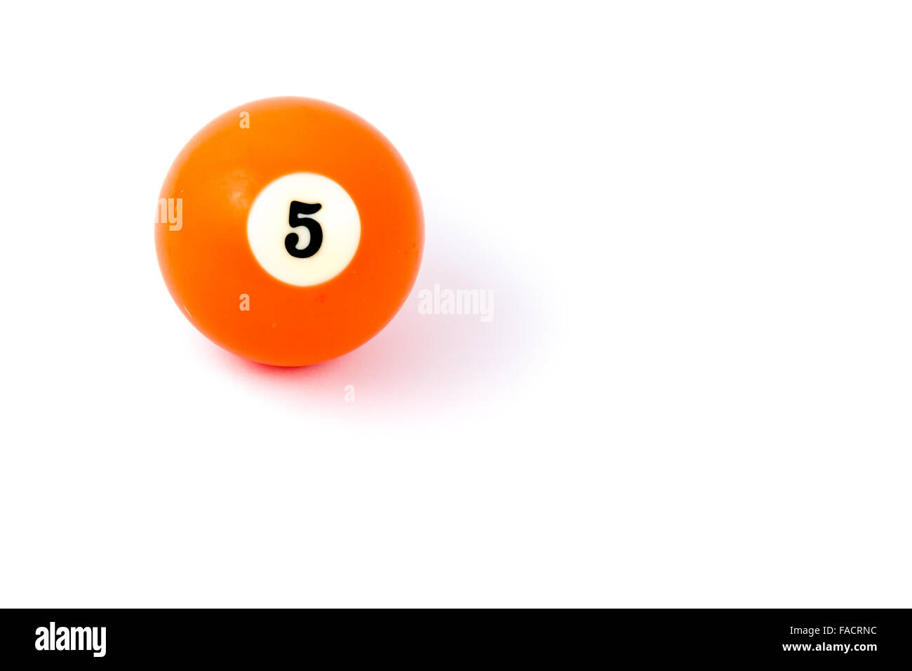 Billiard ball five isolated on a white background Stock Photo - Alamy