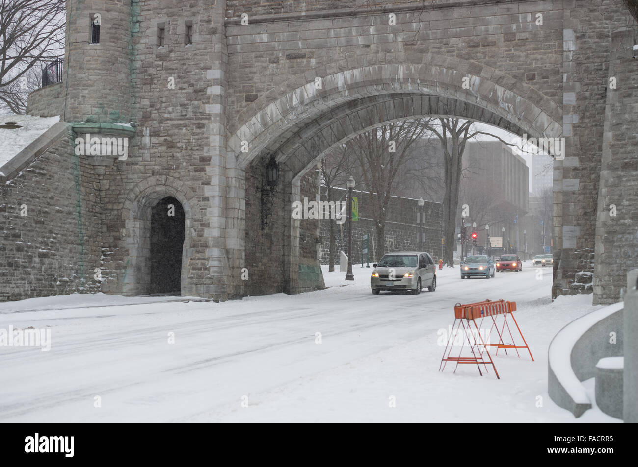 Quebec City, Quebec, Canada in the snow Stock Photo - Alamy
