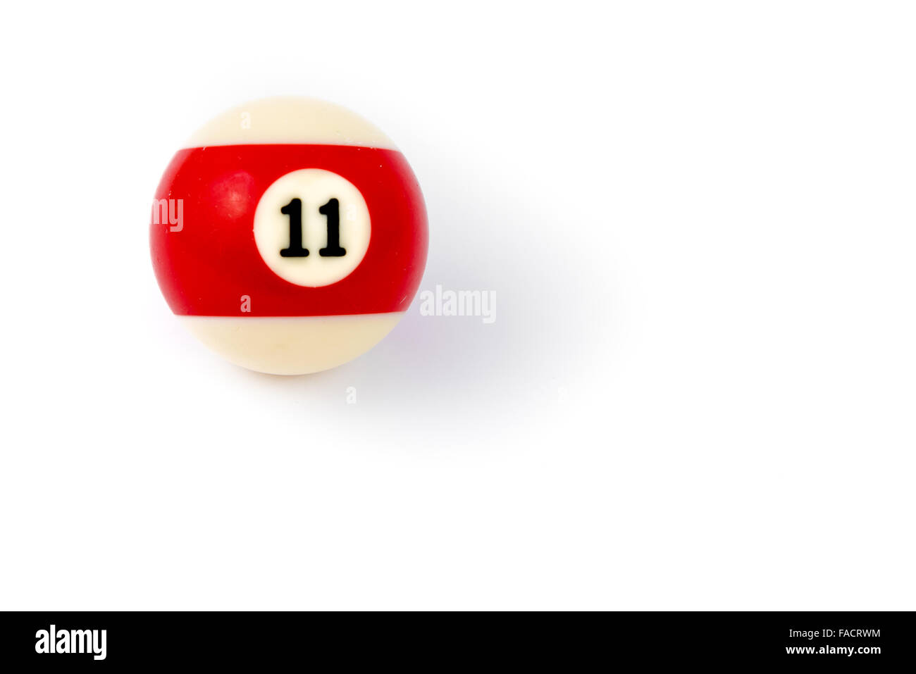 Billiard ball eleven isolated on a white background Stock Photo - Alamy