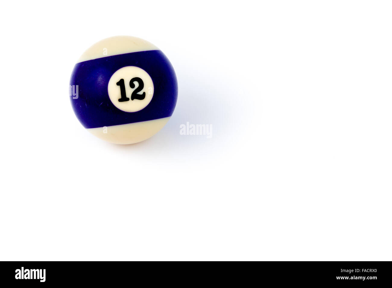 Billiard ball twelve isolated on a white background Stock Photo - Alamy
