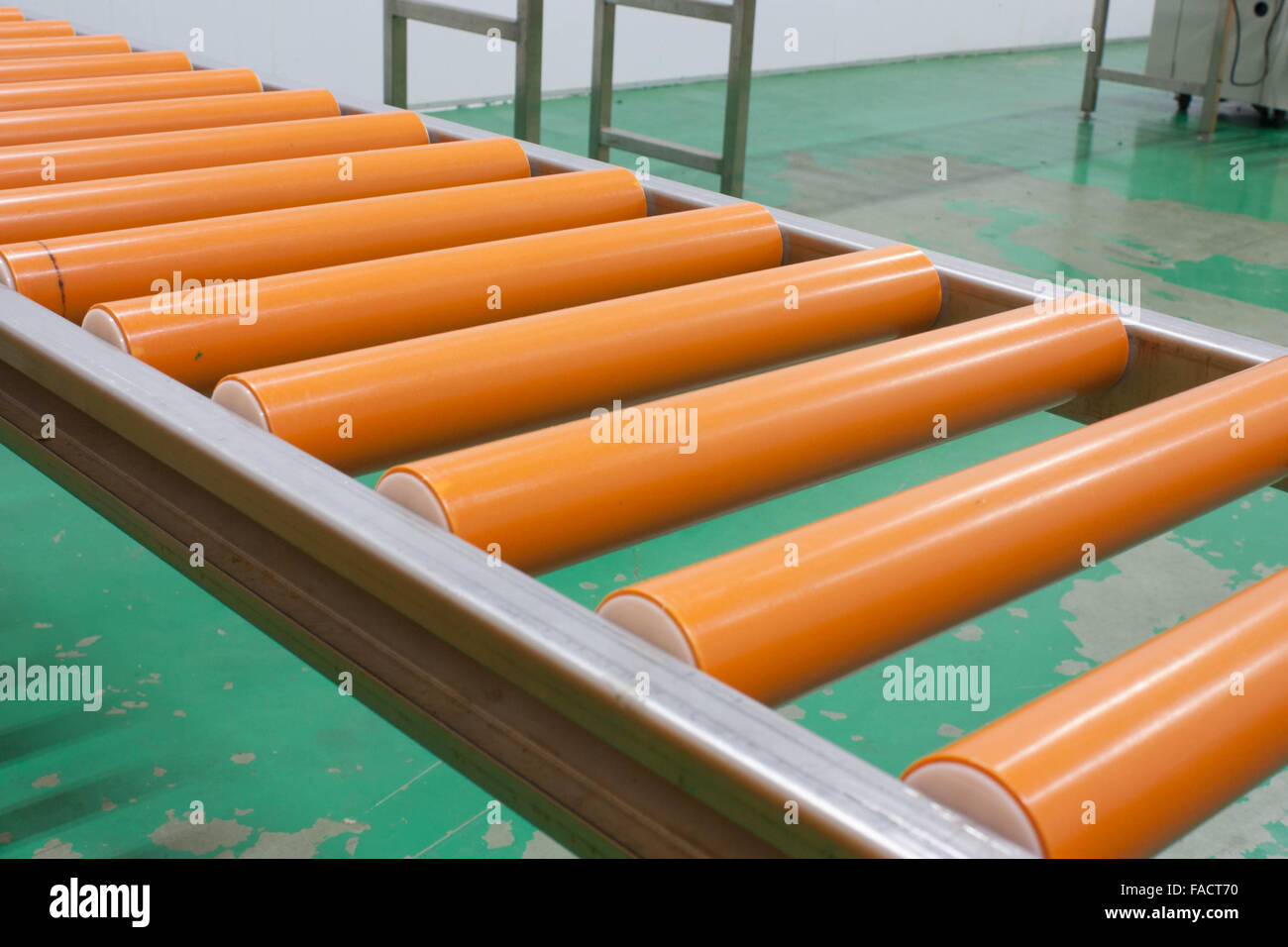 conveyor roller in food factory Stock Photo - Alamy