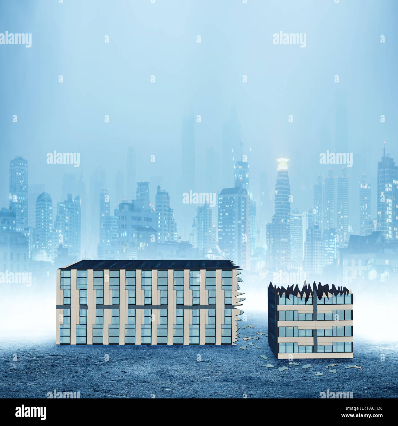 Skyscraper ruins hi-res stock photography and images - Alamy