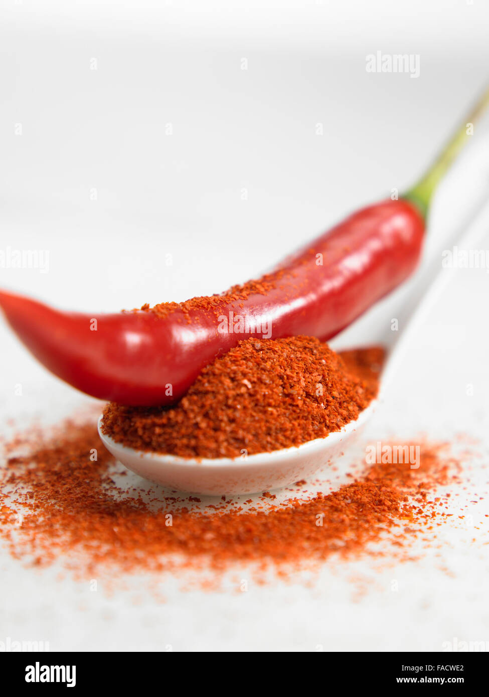 fresh chilli and chilli powder Stock Photo - Alamy
