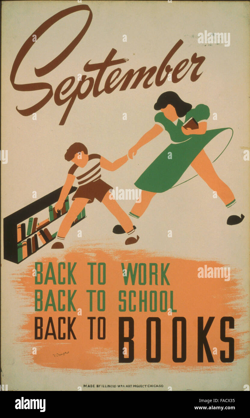 Work Projects Administration (WPA) poster for reading and libraries ...